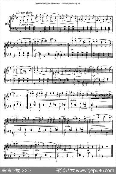 Concone-25MelodicStudieseasyandprogressive（16—20）|Concone - 曲谱库 - 歌谱俱乐部