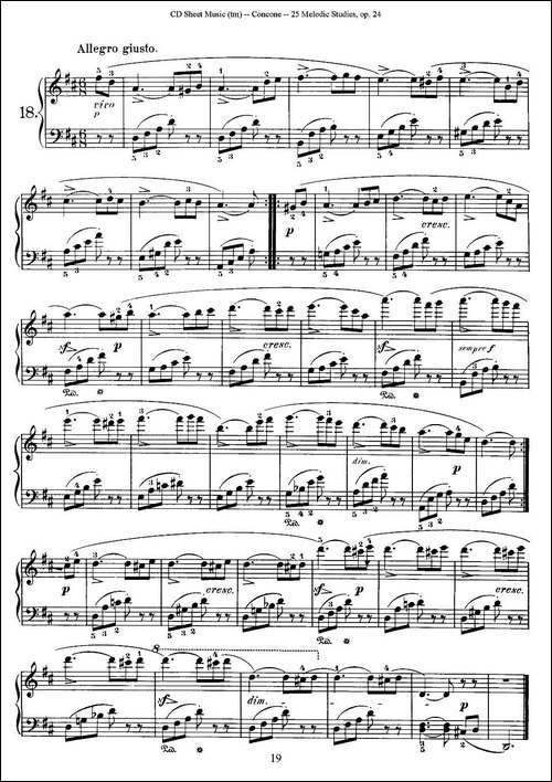 Concone - 25 Melodic Studies easy and progressive-16—20-钢琴谱 - 器乐谱 - 歌谱俱乐部