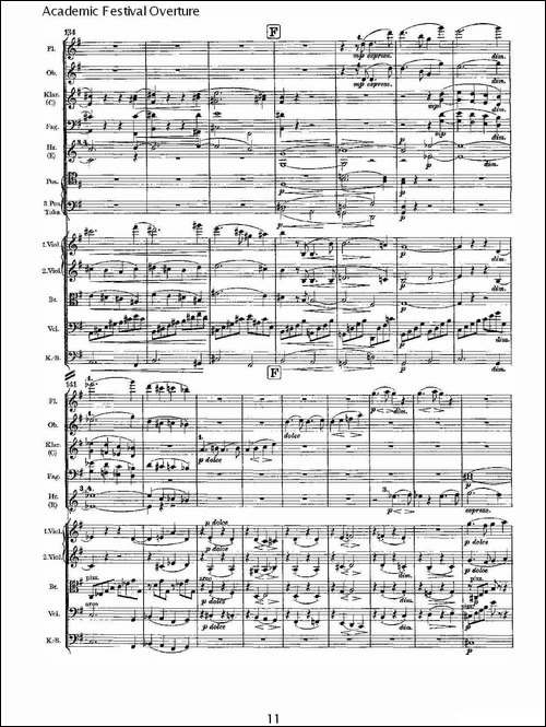 Academic-Festival-Overture - [器乐谱] - 歌谱俱乐部